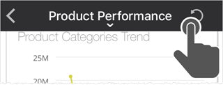 How do I reset a dashboard to its original view on iOS?