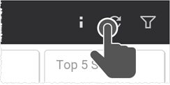 How do I reset a dashboard to its original view on iOS?