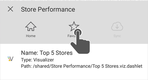 How do I make a dashboard a Favorite on Android?