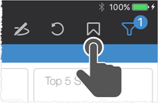 How do I set a bookmark on iOS?