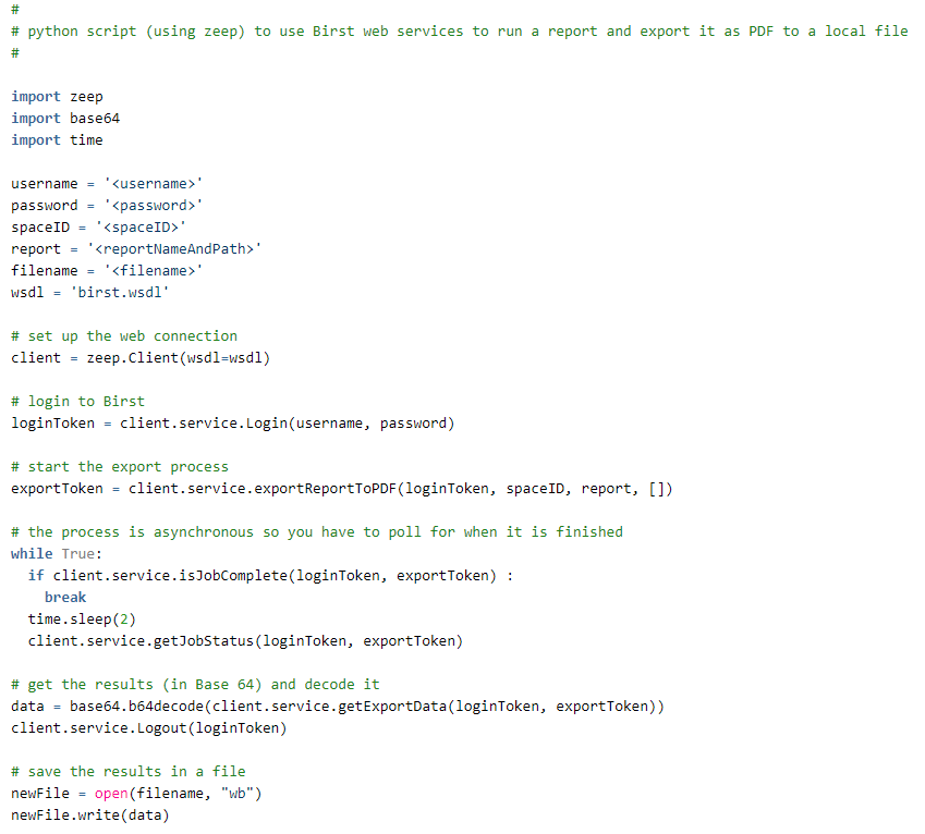 Bulk export data from Infor Birst or sending large notifications
