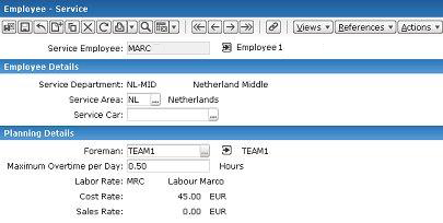 ERP settings for Service Scheduler Workbench